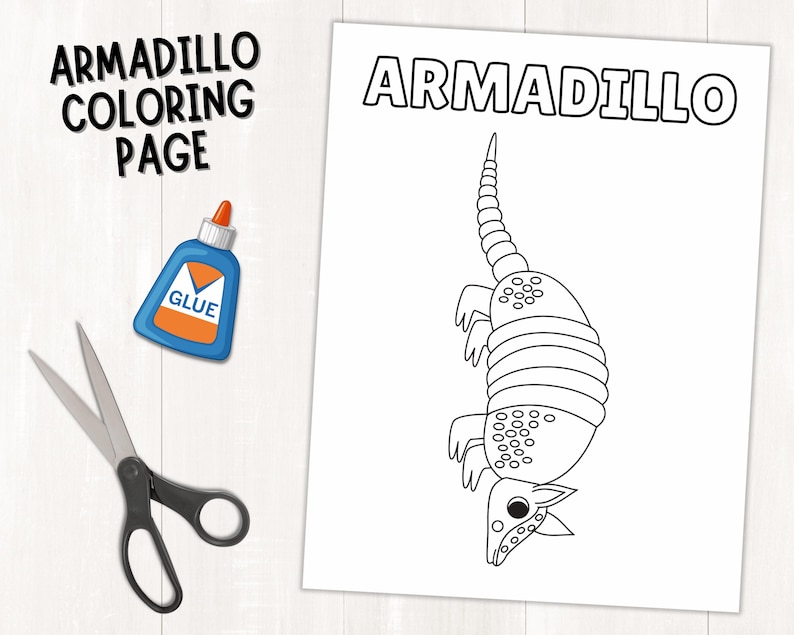 Printable Armadillo Craft for Kids | Build an Armadillo | Summer ...