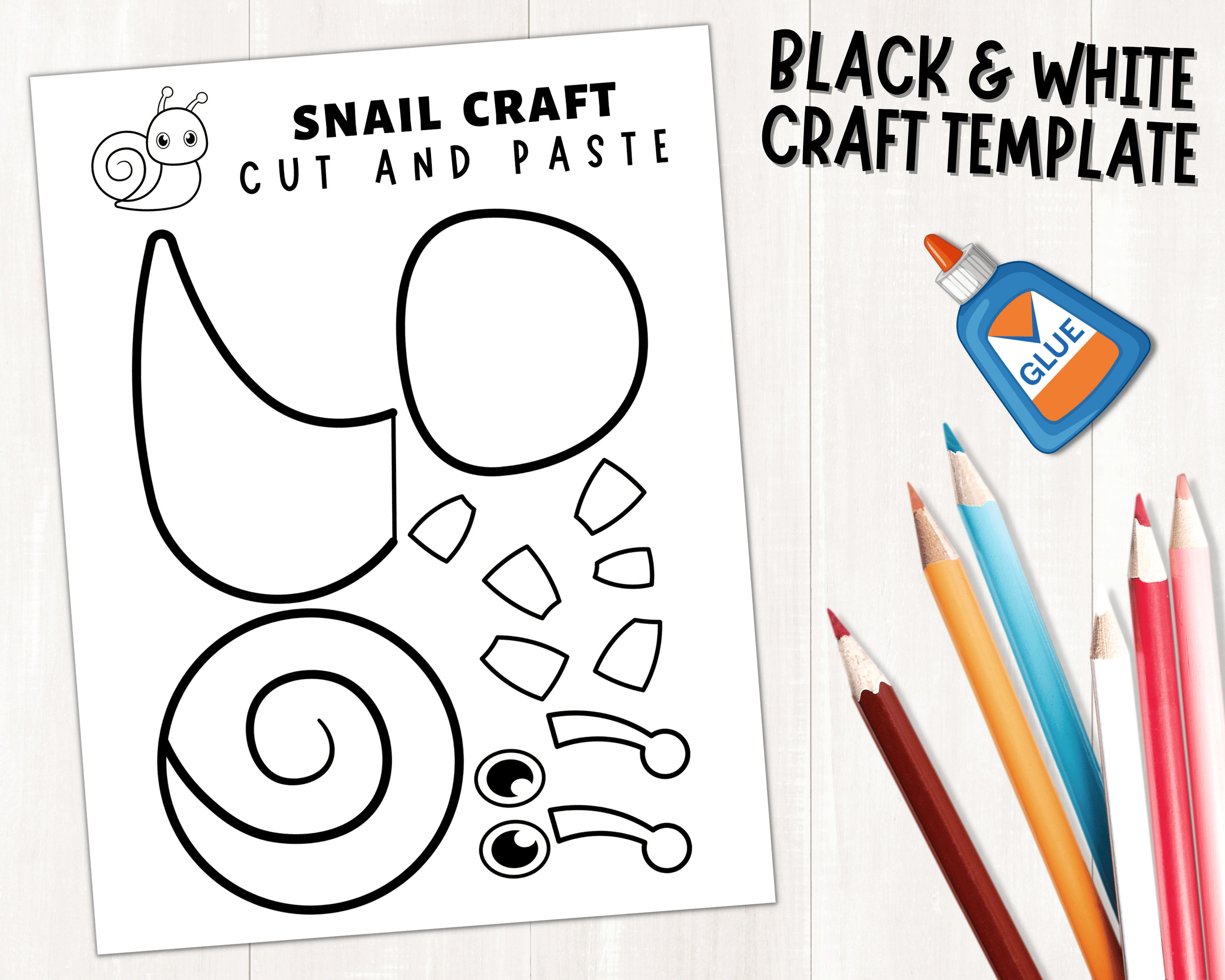 Printable Snail Craft for Kids | Spring Activities | Build a Snail ...