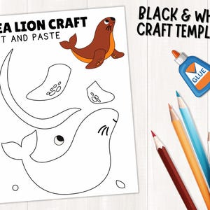 Sea Lion Craft for Kids | Printable Ocean Animal Cut & Paste Activity ...