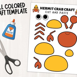 Hermit Crab Craft | Sea Life Activity | Ocean Animals Craft | Cut ...