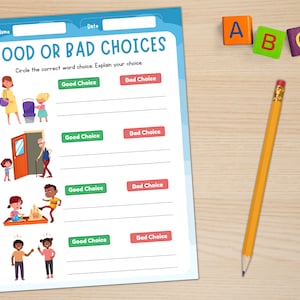 Good and Bad Behavior Sorting Activity | Cut and Paste | Good Vs Bad ...