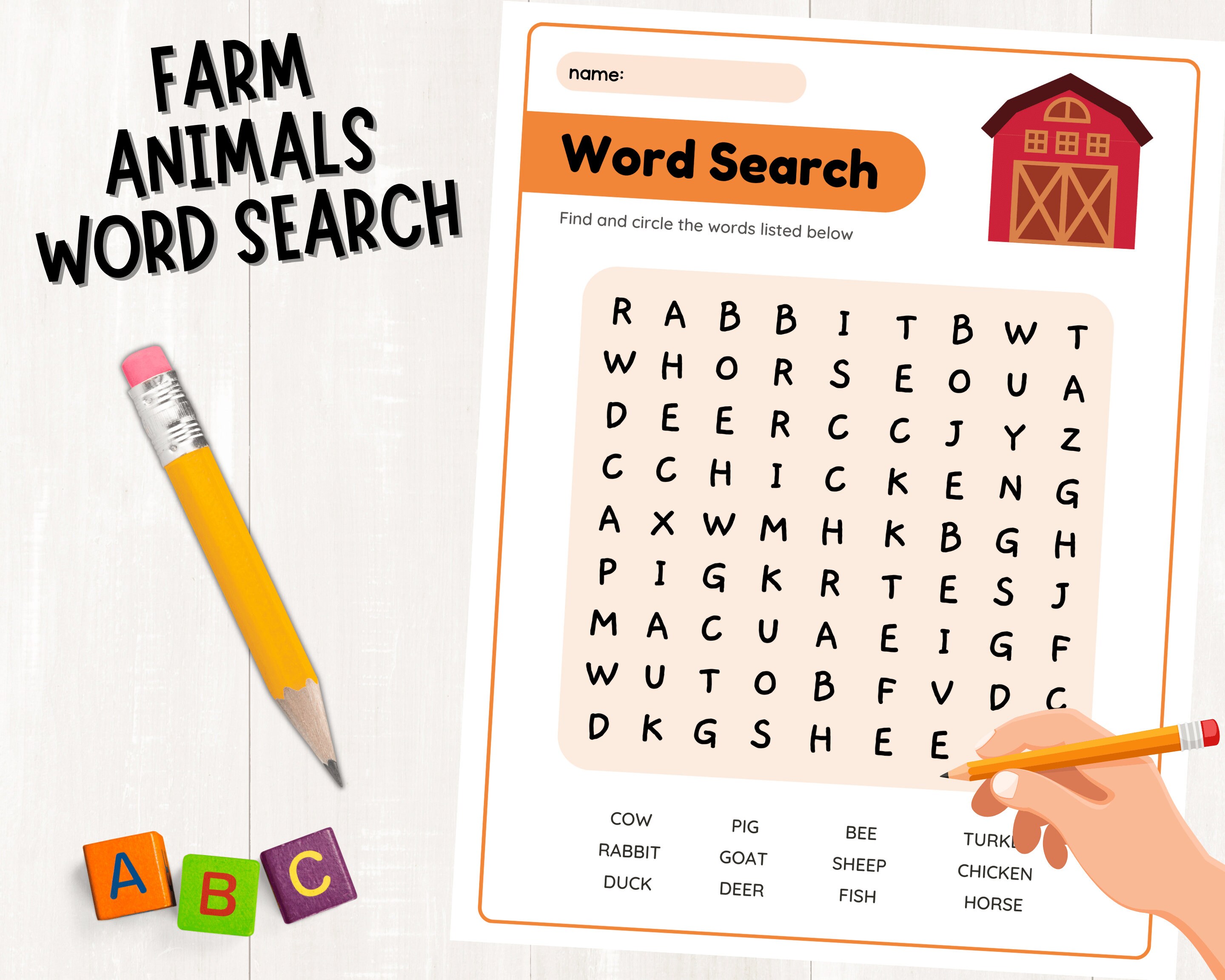 Word Search Puzzles | Fruits, Vegetables, Animals, States, and More ...
