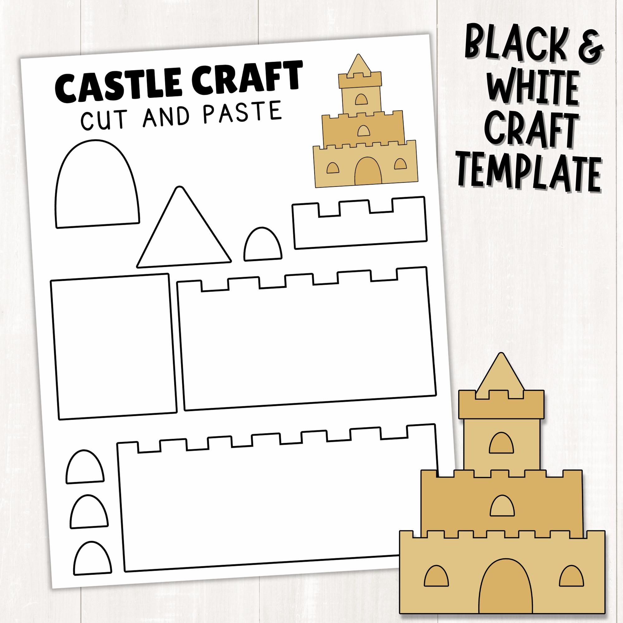 Printable Sand Castle Craft Template | Summer Craft Activity | Build a ...