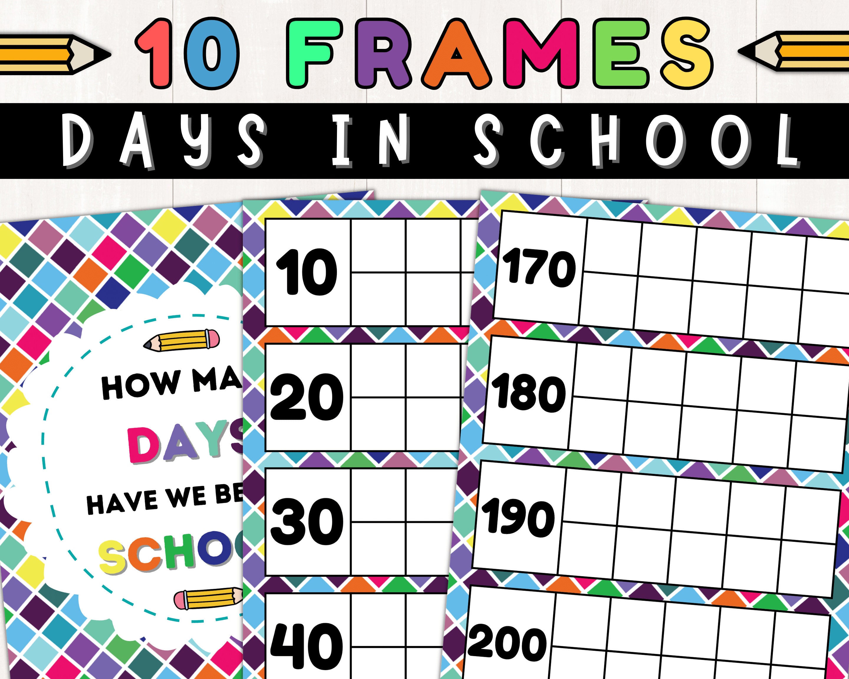 Calendar Ten Frames | Counting the Days of School | Back to School ...