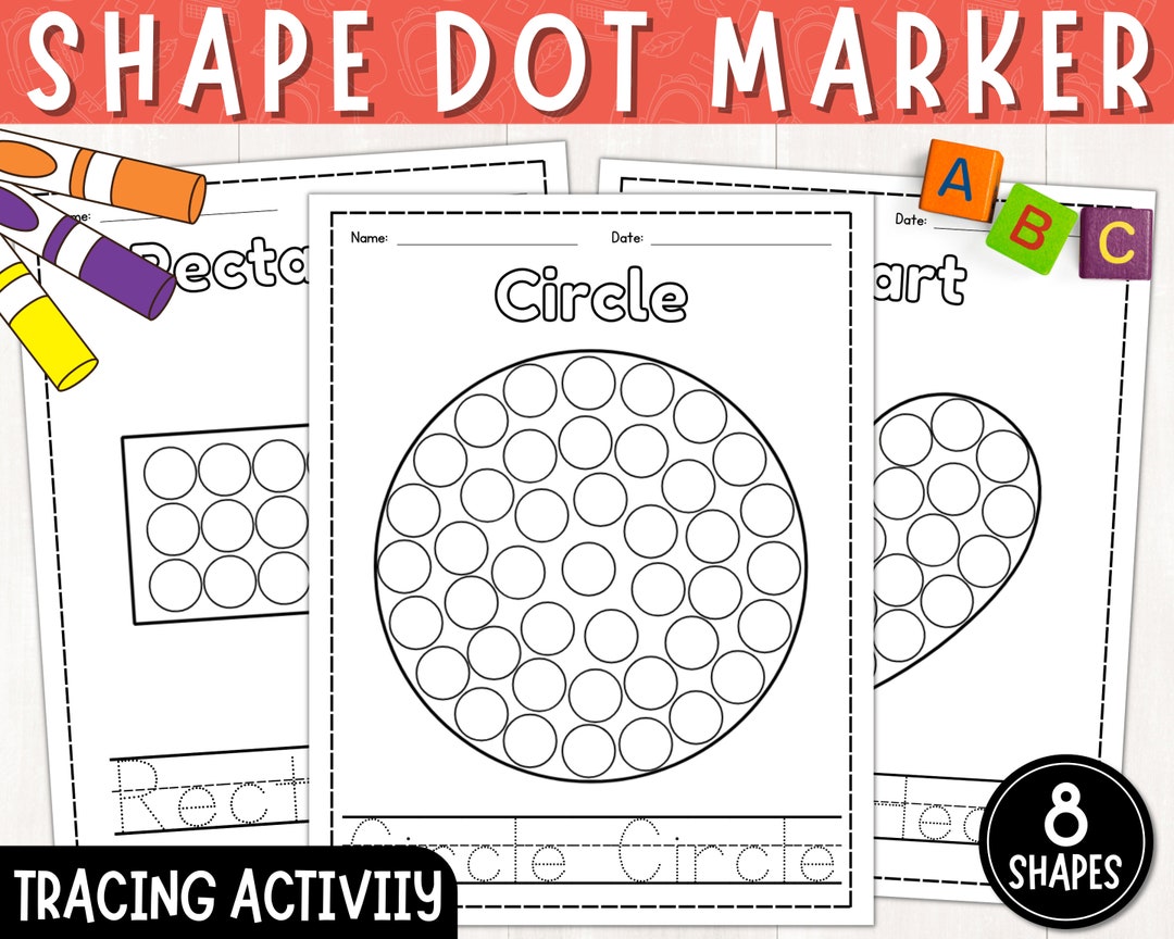 2d Shapes Dot Marker | Printable 2d Shapes Do a Dot Coloring Pages ...