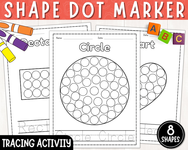 2d Shapes Dot Marker | Printable 2d Shapes Do a Dot Coloring Pages ...