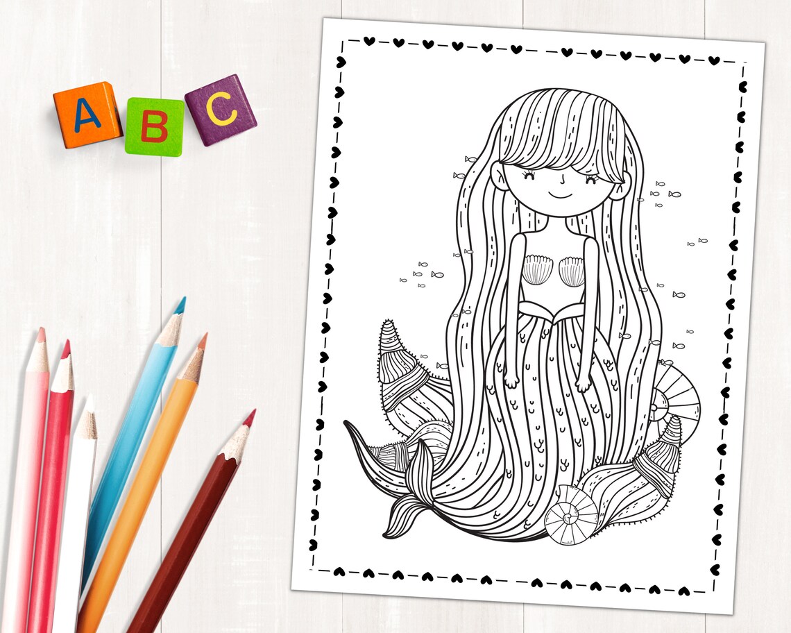 Printable Mermaids Coloring Pages for Girls | Ocean Coloring Sheets ...