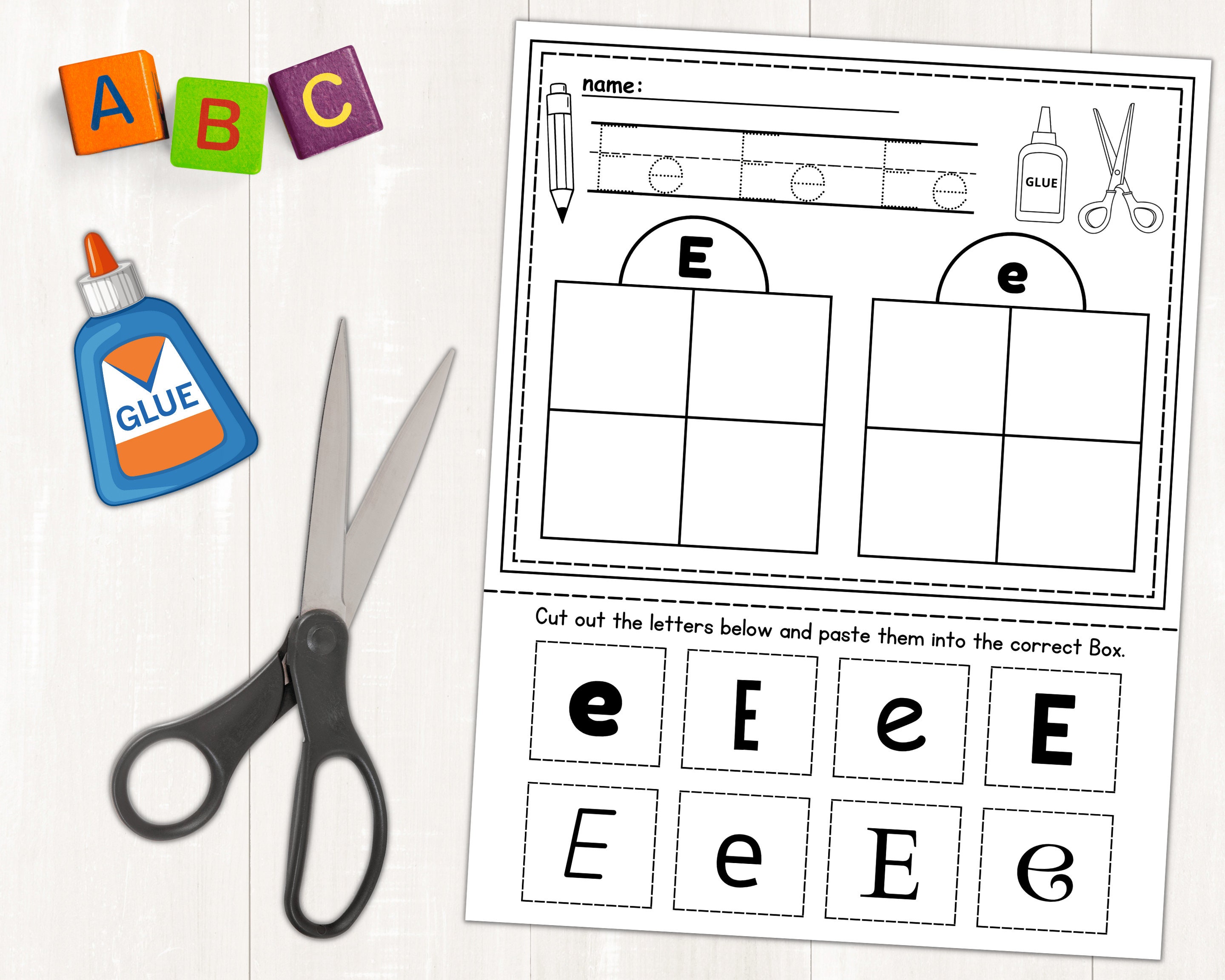 Alphabet Letter Sort Worksheets | Lowercase and Uppercase Letters ...