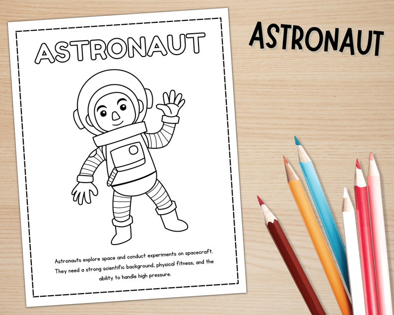 Printable Jobs Coloring Pages With Interesting Facts | Occupations ...