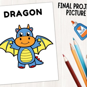 Printable Dragon Craft for Kids | Fairytales Activities | Build a ...
