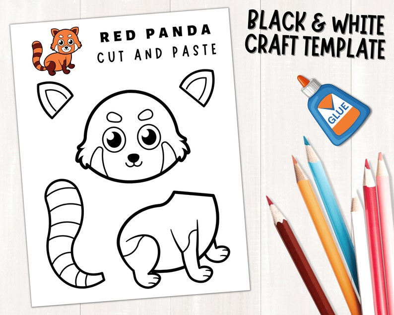 Build a Red Panda Craft | Forest Animal Craft | Color, Cut, and Glue ...