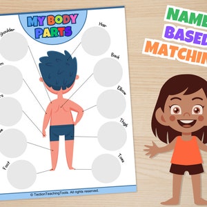 Body Parts Matching Activity | Preschool Activity | Parts of the Body ...