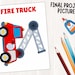 Fire Truck Craft Template | Printable Fire Engine Craft | Color, Cut ...