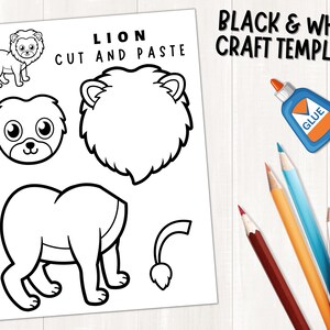 Printable Lion Craft for Kids | Safari Animal Craft | Preschool Crafts ...