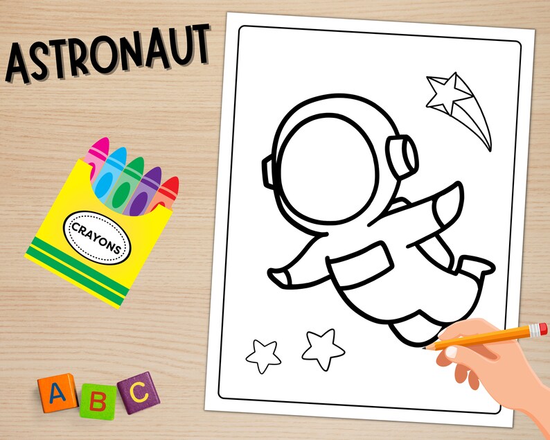 Printable Outer Space Coloring Sheets Astronaut Coloring Pages for Kids ...