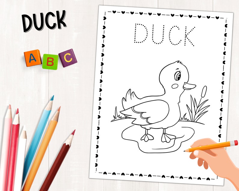 Printable Farm Animal Coloring Pages for Kids, Farm Activity Sheets ...