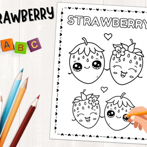 Printable Fun Fruits Coloring Pages for Kids, Summer Coloring Sheets ...