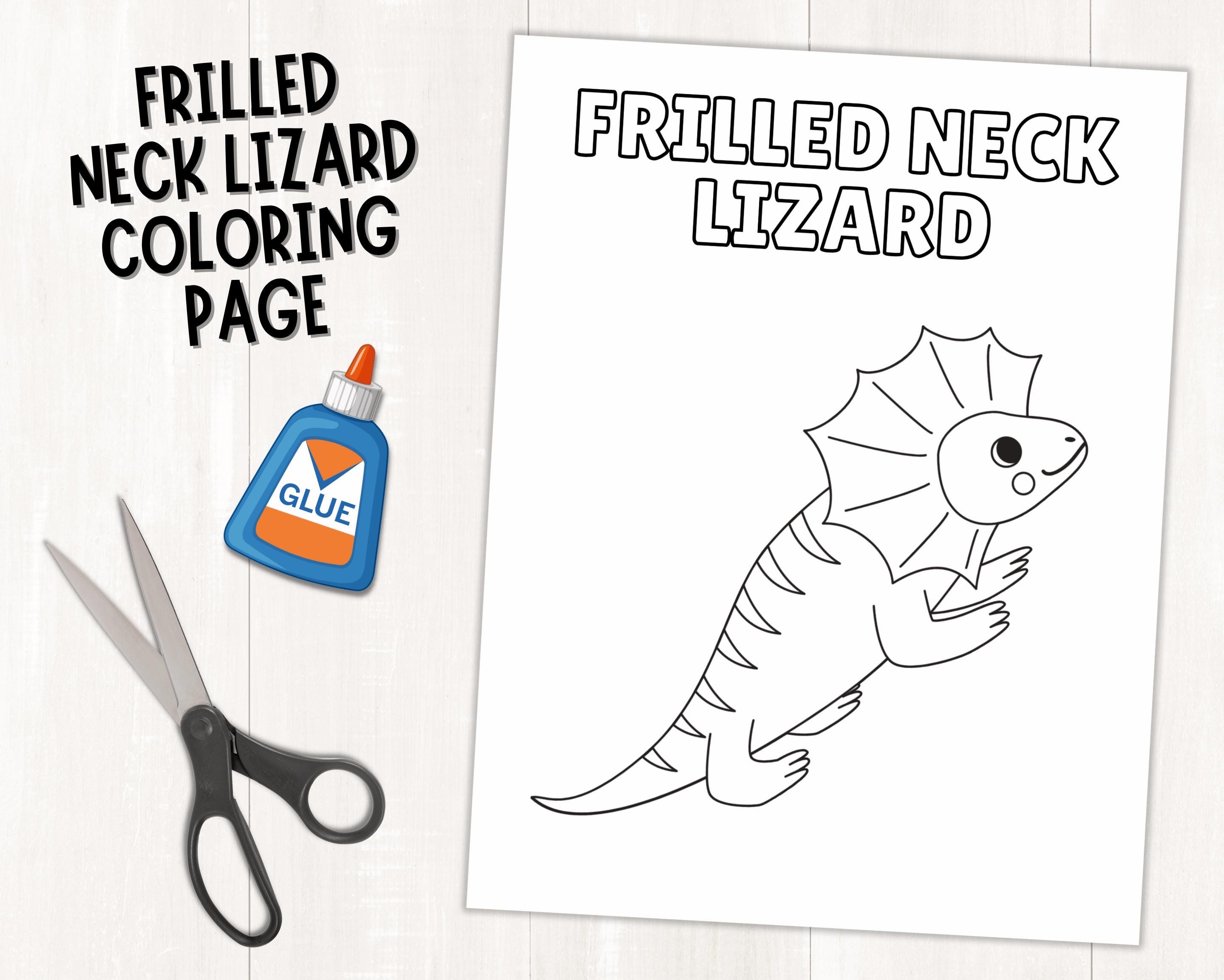 Frilled Neck Lizard Craft Printable | Reptile Animal Craft for Kids ...