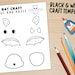 Bat Craft Printable Template, Halloween Craft, Bat Coloring Page, Build ...