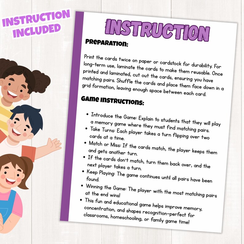 2D and 3D Shapes Memory Game for Kids | 2D Shape Matching Cards ...