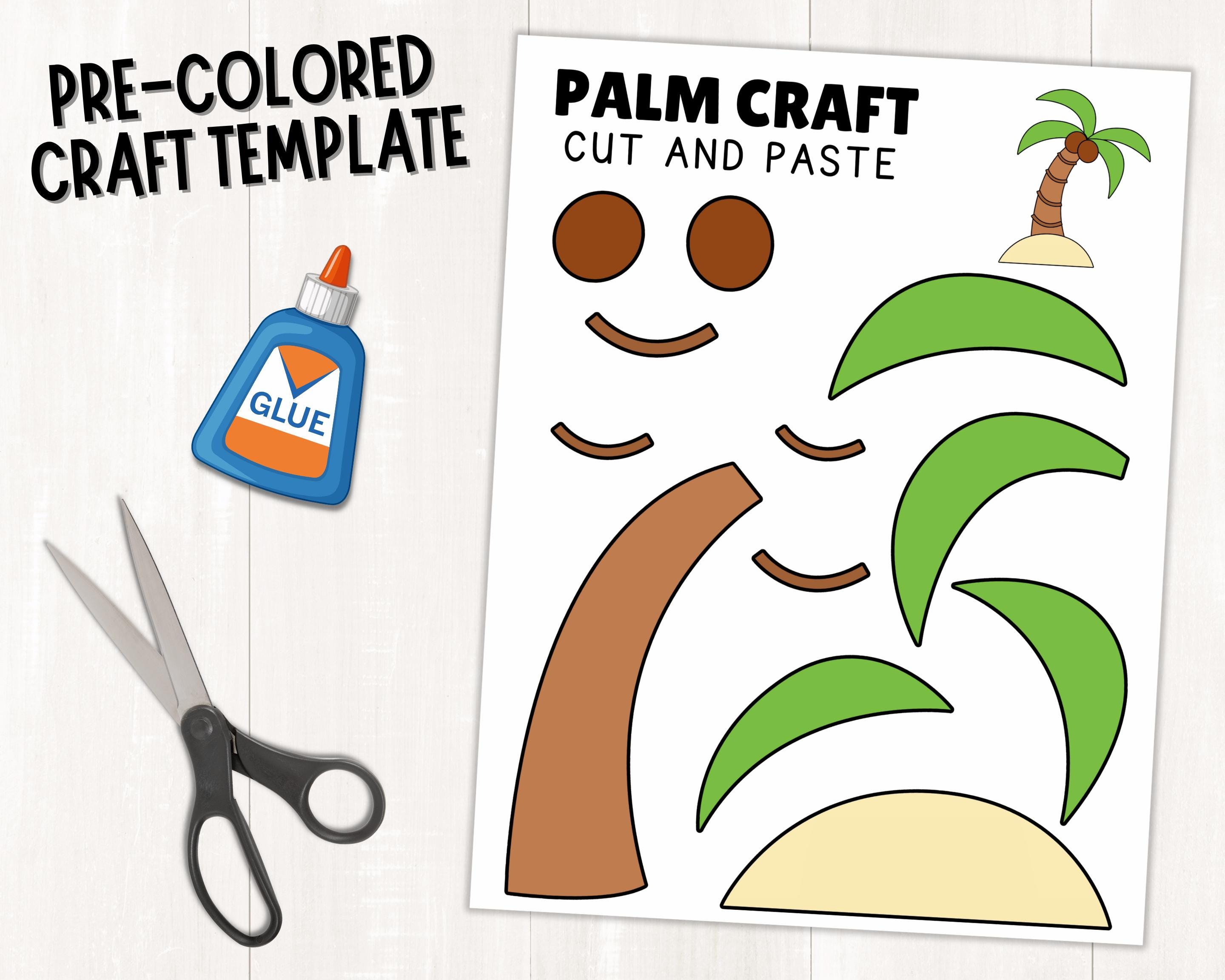 Printable Palm Tree Craft for Kids | Summer Craft Activity | Cut and ...
