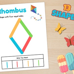 2d Shapes Popsicle Sticks Activity | 2d Shape Building | Printable for ...