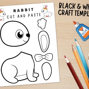 Printable Rabbit Craft Template | Farm Animal Craft | Build a Rabbit ...