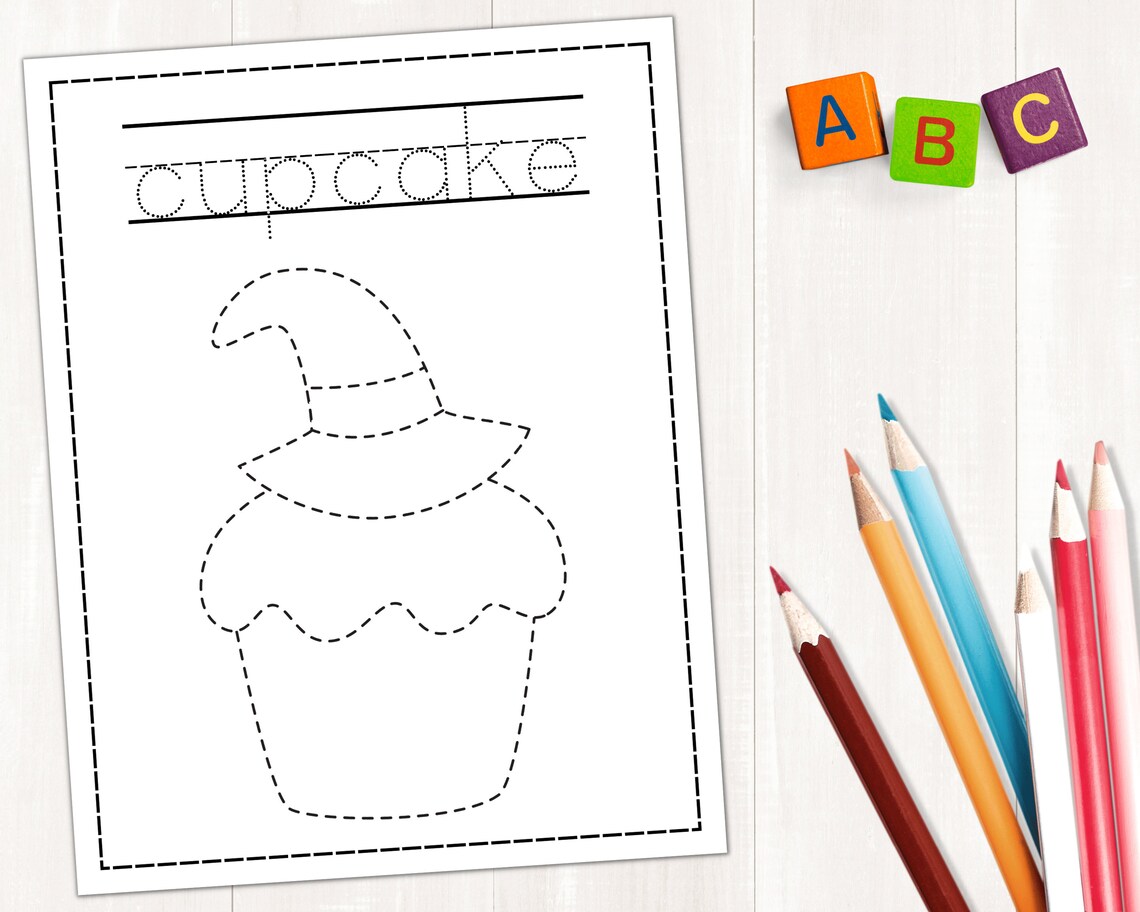 Halloween Trace and Color | Halloween Tracing Worksheets | Coloring ...