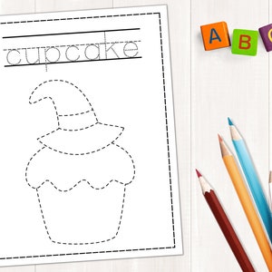 Halloween Trace and Color | Halloween Tracing Worksheets | Coloring ...