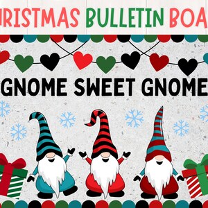 Christmas Gnome Bulletin Board Kit | Christmas Classroom Decor | Gnome ...