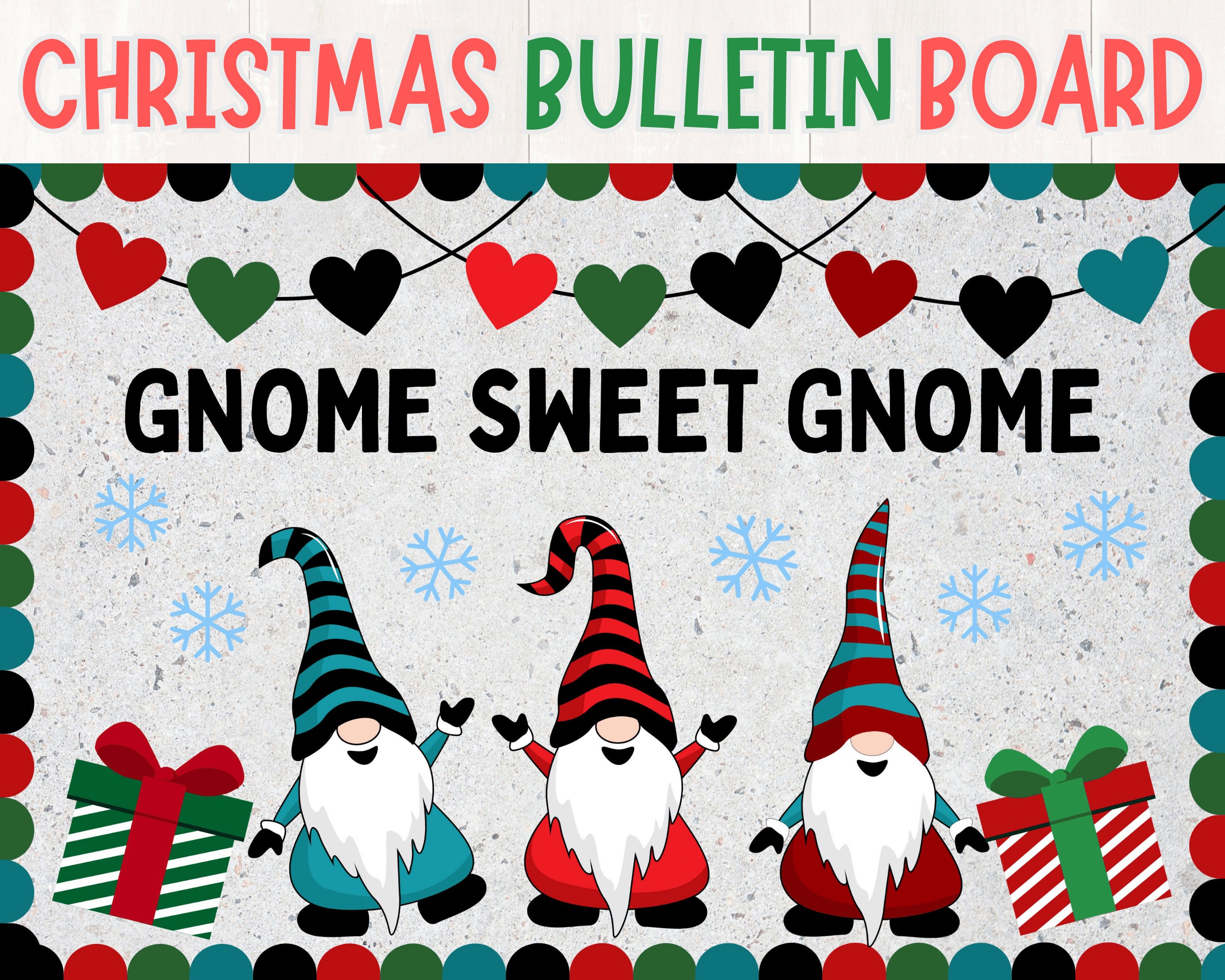 Christmas Gnome Bulletin Board Kit | Christmas Classroom Decor | Gnome ...