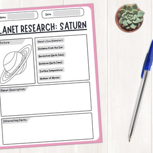 Solar System Planets Research Project Printable Templates, Planets Fact ...
