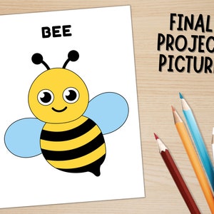 Bee Craft Printable Template | Spring Activities | Bee Coloring Page ...