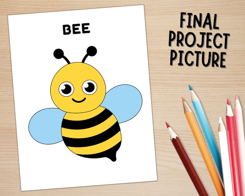Bee Craft Printable Template Spring Activities Bee Coloring Page Build ...