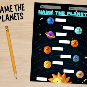 Name the Planets Worksheet | Planets Quiz | Printable Solar System ...