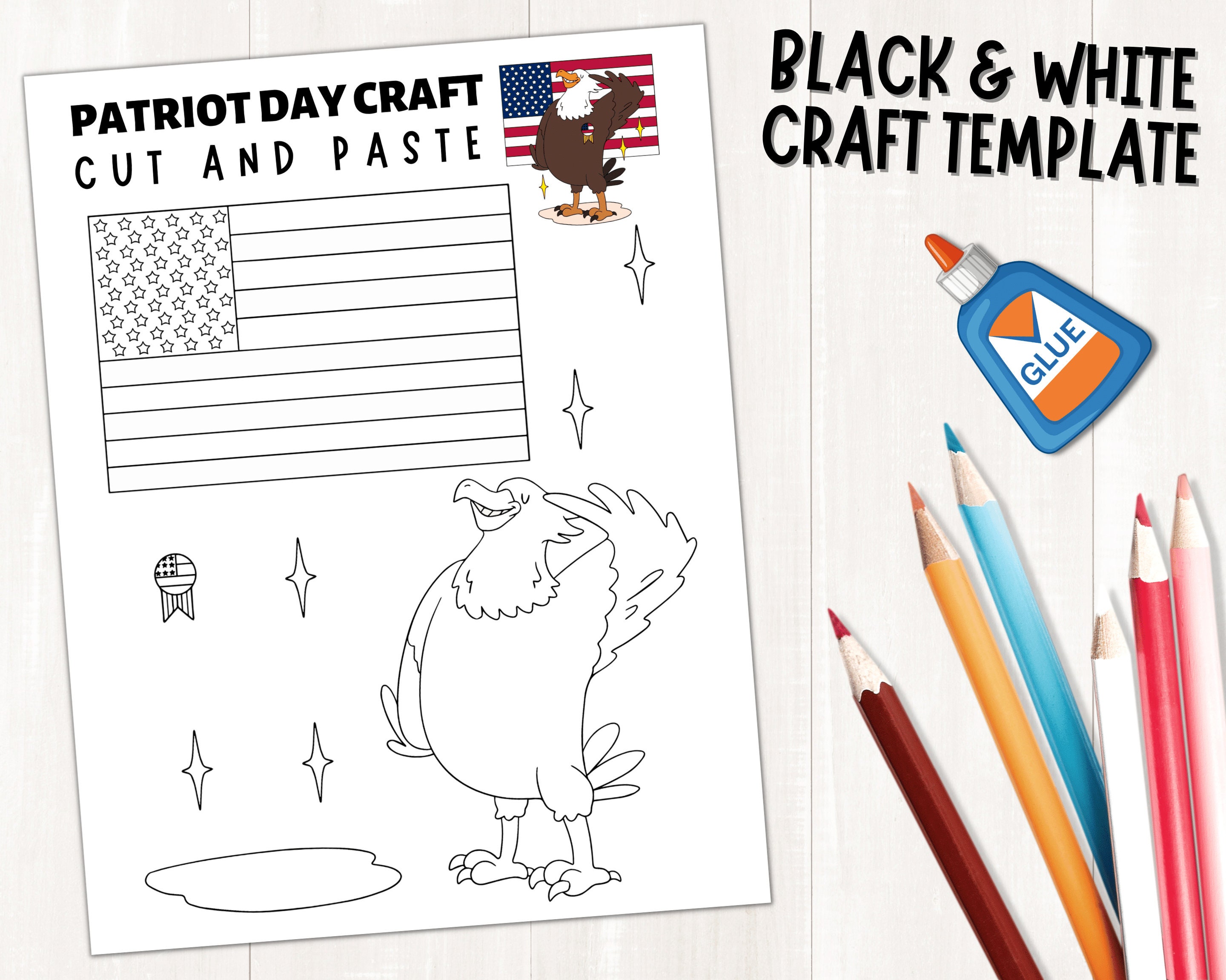 Printable Patriotic Eagle Craft | September 11th | Patriot Day Craft ...