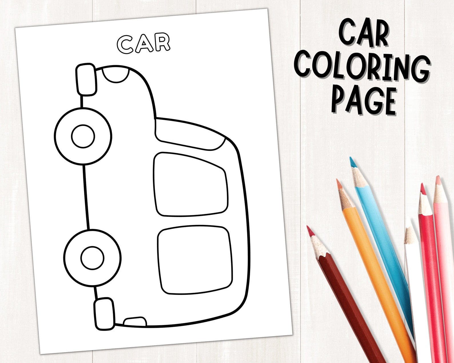 Printable Car Craft, Transportation Activities, Car Cut & Paste Craft ...