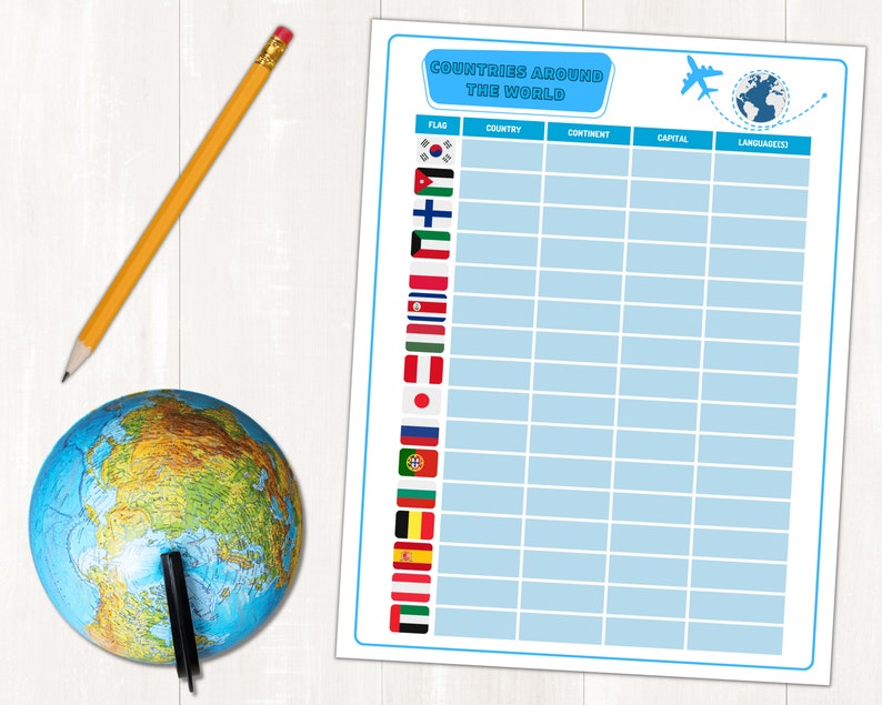 Printable Countries of the World Worksheets | Geography Worksheets ...