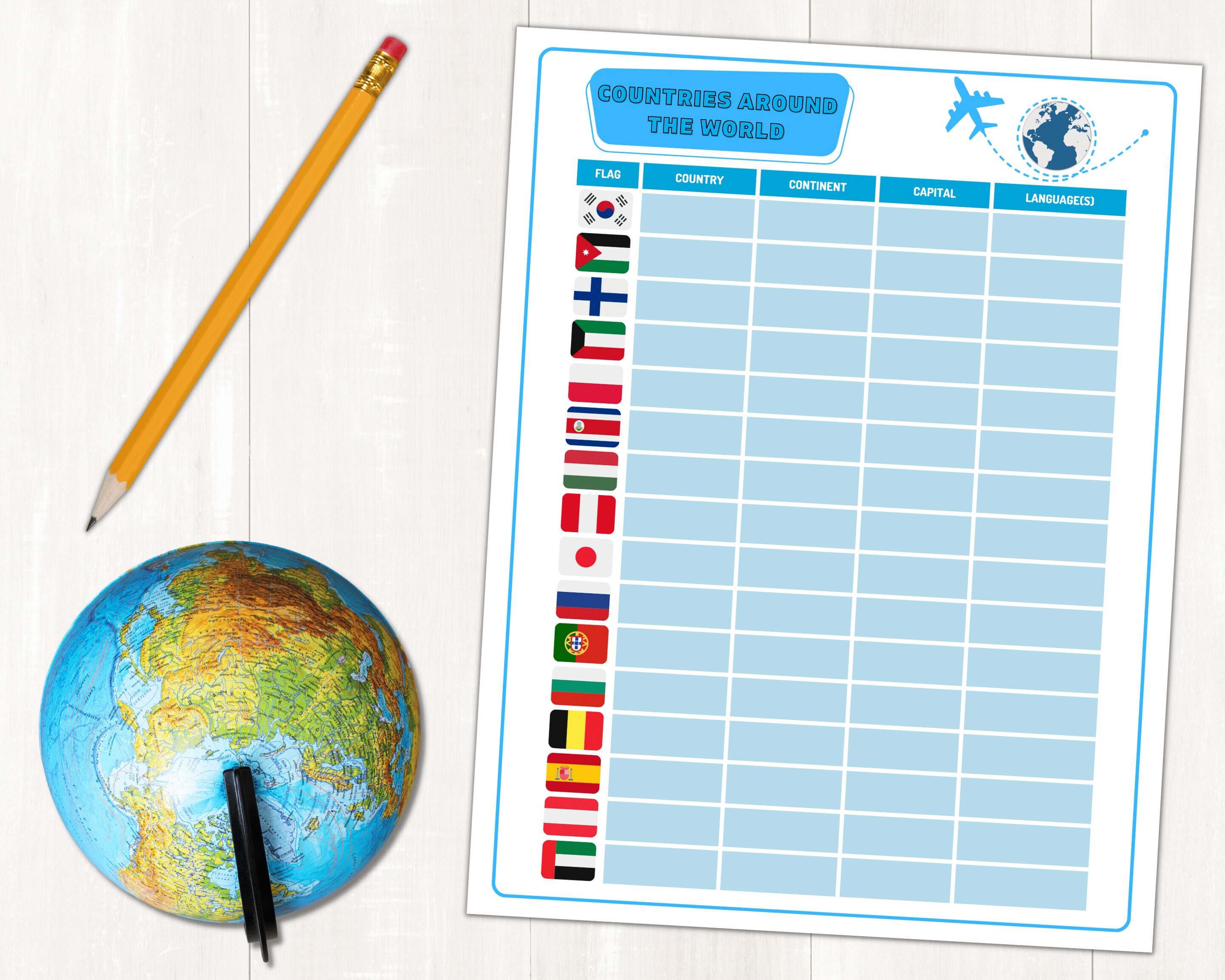 Printable Countries of the World Worksheets | Geography Worksheets ...