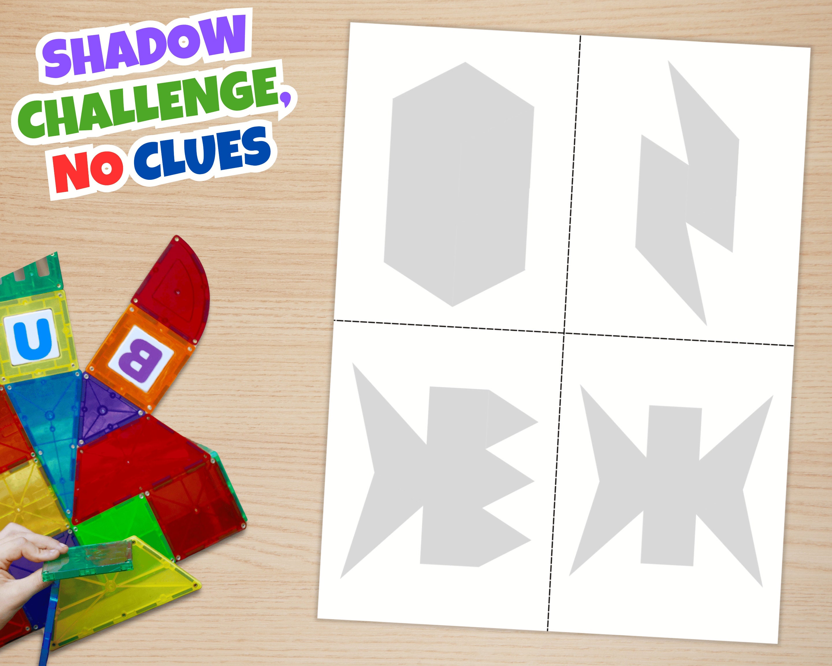 Magnetic Tiles Printable Templates | Magnetic Tile Card Puzzles ...