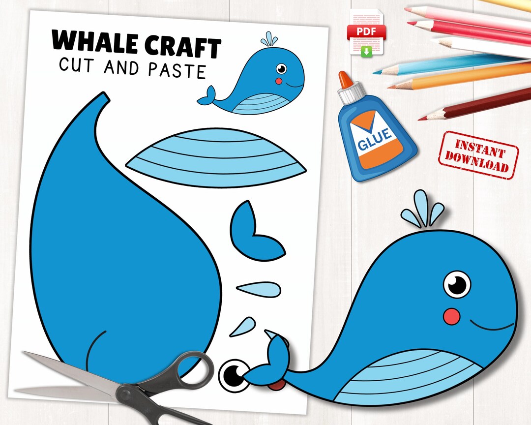 Printable Whale Craft | Build a Paper Wale Craft Activity | Ocean ...