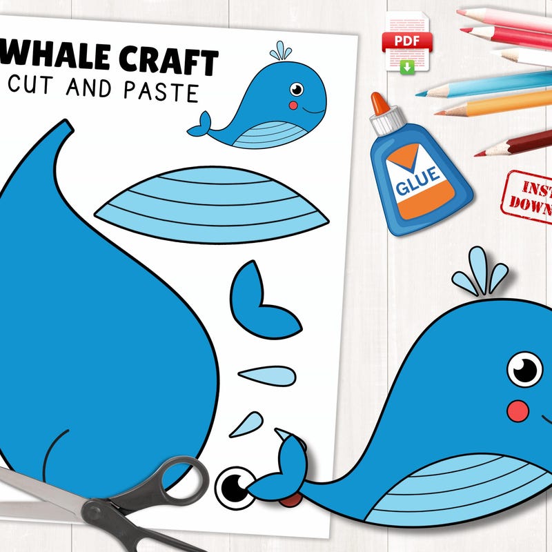 Whale Cut Out - Etsy