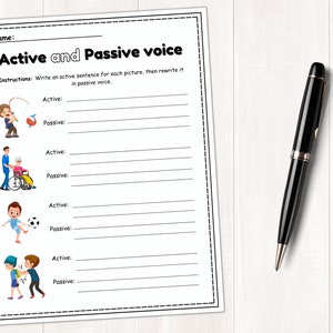 Active and Passive Voice Worksheets | Grammar Activity | Exercises ...