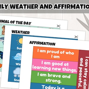 Printable Morning Board I Kids Daily Calendar I All About Today I ...