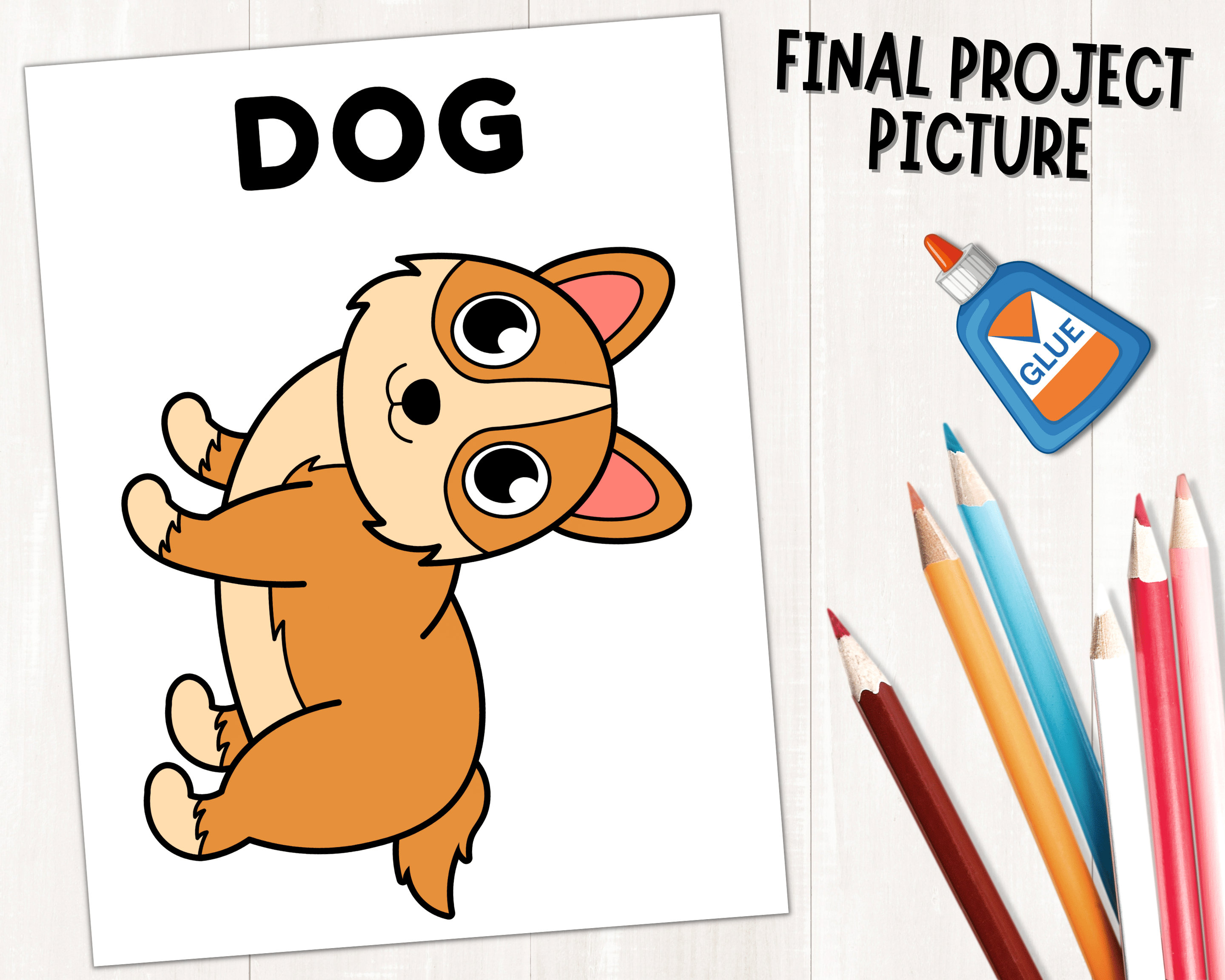 Printable Corgi Dog Craft | Pet Animal Craft | Farm Animal Activities ...