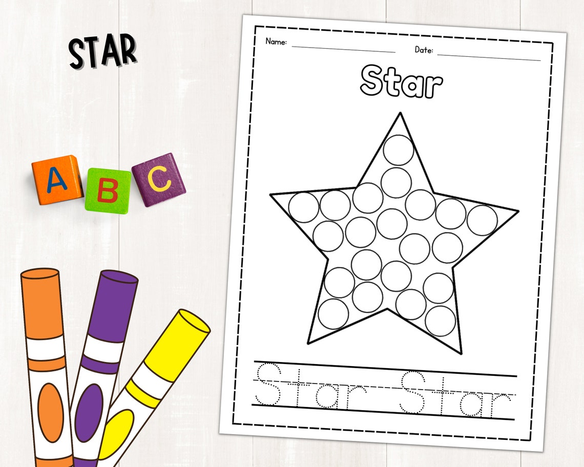 2d Shapes Dot Marker Printable 2d Shapes Do a Dot Coloring Pages ...