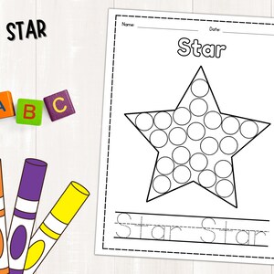2d Shapes Dot Marker | Printable 2d Shapes Do a Dot Coloring Pages ...