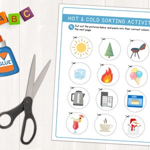 Hot and Cold Sorting Activity, Printable Hot or Cold Worksheets ...