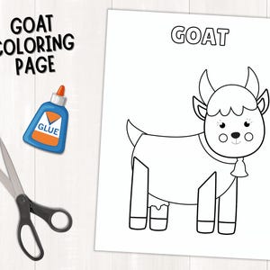 Printable Goat Craft Template | Farm Animal Craft for Kids | Farm ...