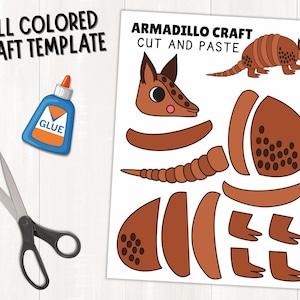 Printable Armadillo Craft for Kids | Build an Armadillo | Summer ...